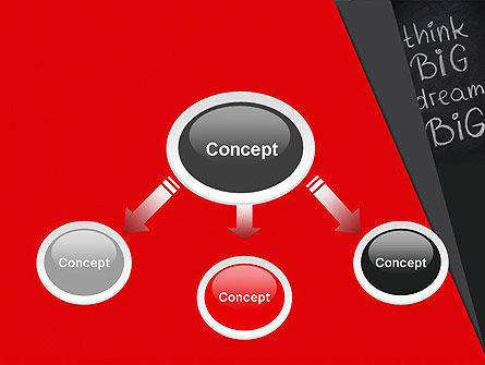Think Big Dream Big on Chalk Board PowerPoint Template, Backgrounds ...
