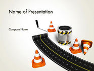 Road Construction Concept PowerPoint Template, Backgrounds | 13327 ...