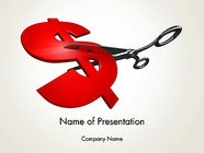 Cut Cost PowerPoint Template, Backgrounds | 13605 | PoweredTemplate.com
