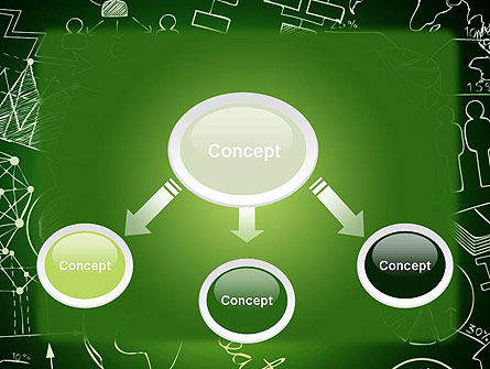 Templat PowerPoint Bagan Dan Bentuk Di Papan Tulis, Gambar Latar ...