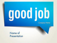 Good Job PowerPoint Template, Backgrounds | 13813 | PoweredTemplate.com