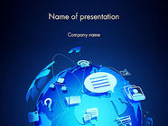 Digital Earth Globe PowerPoint Template, Backgrounds | 13839 ...