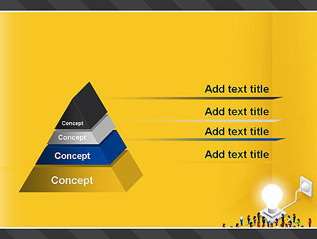 Crowd of People Committed to Idea PowerPoint Template, Backgrounds ...