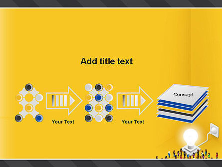 Crowd of People Committed to Idea PowerPoint Template, Backgrounds ...