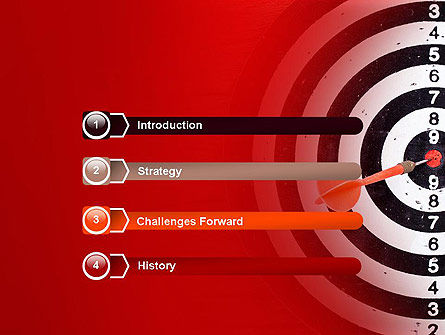 Dart Hitting Target PowerPoint Template, Backgrounds | 13947 ...