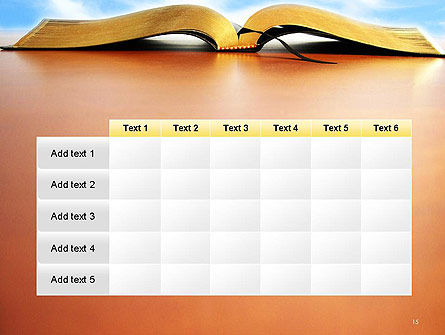 Open Book PowerPoint Template, Backgrounds | 14109 | PoweredTemplate.com