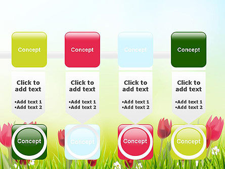 Flower Field PowerPoint Template, Backgrounds | 14133 | PoweredTemplate.com