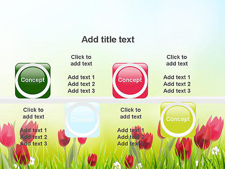 Flower Field PowerPoint Template, Backgrounds | 14133 | PoweredTemplate.com