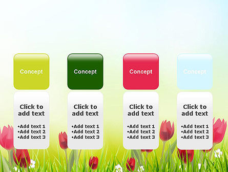 Flower Field PowerPoint Template, Backgrounds | 14133 | PoweredTemplate.com