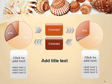 Sea Shells and Blank Frame PowerPoint Template, Backgrounds | 14159 ...