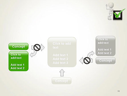 3D Person and Green Check Mark PowerPoint Template, Backgrounds | 14199 ...