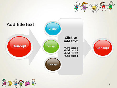 Childish Drawings PowerPoint Template, Backgrounds | 14203 ...