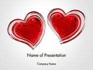 Plantilla de PowerPoint - dos corazones, fondos | 14223 ...