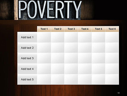 Word Poverty PowerPoint Template, Backgrounds | 14256 | PoweredTemplate.com