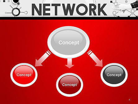 Network Communication Connection PowerPoint Template, Backgrounds ...