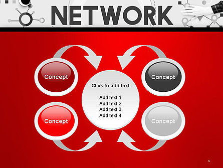 Network Communication Connection PowerPoint Template, Backgrounds ...