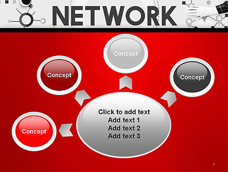 Network Communication Connection PowerPoint Template, Backgrounds | 14381 | PoweredTemplate.com
