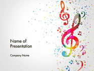 Falling Colorful Music Notes PowerPoint Template, Backgrounds | 14425 ...