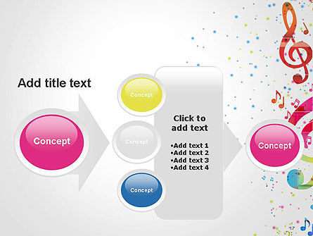 Falling Colorful Music Notes PowerPoint Template, Backgrounds | 14425 ...