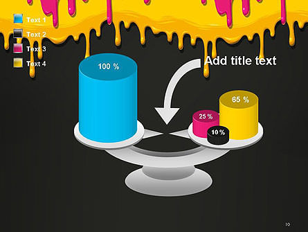 Dripping CMYK Paint PowerPoint Template, Backgrounds | 14459 ...