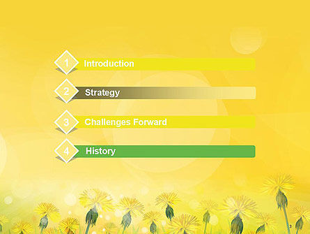Dandelions Flowers on Sunshine PowerPoint Template, Backgrounds | 14503 ...
