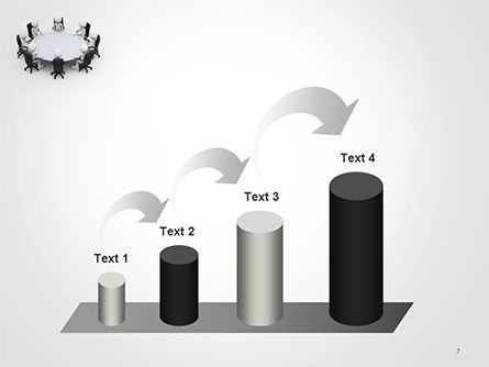3D Business People Sitting Around a Conference Table PowerPoint ...