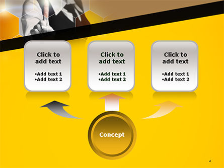 Businesswoman Pressing a Button on Virtual Screen PowerPoint Template ...