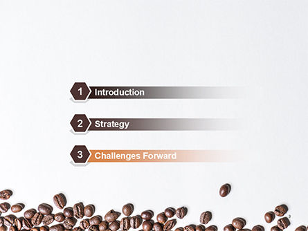 Scattered Coffee Beans Background PowerPoint Template, Backgrounds ...
