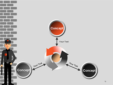 Security Guard Illustration PowerPoint Template, Backgrounds | 14755 ...