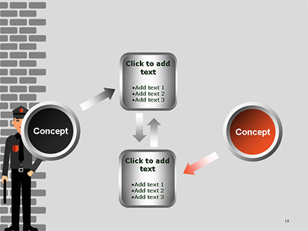 Security Guard Illustration PowerPoint Template, Backgrounds | 14755 ...