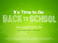 Back to School on Chalkboard PowerPoint Template, Backgrounds | 14796 ...