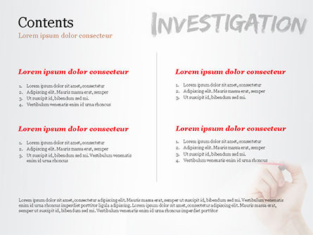 Plantilla de PowerPoint - una investigación de escritura a mano, fondos ...