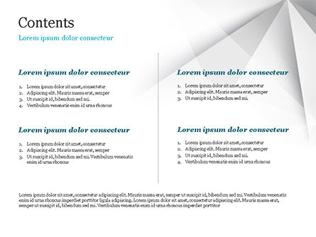 White Polygonal Geometric Background PowerPoint Template, Backgrounds ...