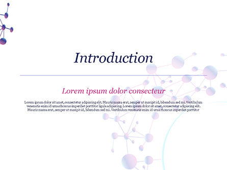 Abstract Purple Molecular Structure PowerPoint Template, Backgrounds ...