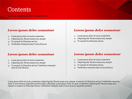 Grey Triangles with Red Line PowerPoint Template, Backgrounds | 15040 ...