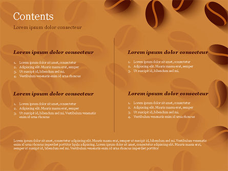 Coffee Beans Illustration PowerPoint Template, Backgrounds | 15218 ...