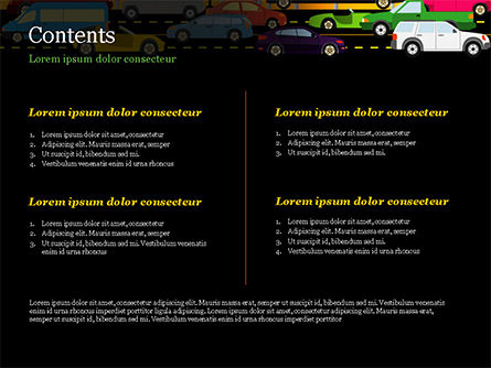 Road Traffic Illustration PowerPoint Template, Backgrounds | 15225 ...