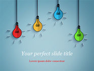 Colored Light Bulbs PowerPoint Template, Backgrounds | 15246 ...