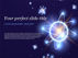 Shining Atom Model PowerPoint Template, Backgrounds | 15282 ...