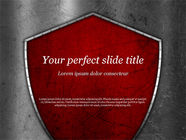 Red Shield PowerPoint Template, Backgrounds | 15362 | PoweredTemplate.com