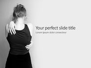 Back of a Female Hugs Herself - Free Presentation Template for Google ...