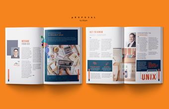 Business Proposal Template Printable Business Brochure InDesign ...