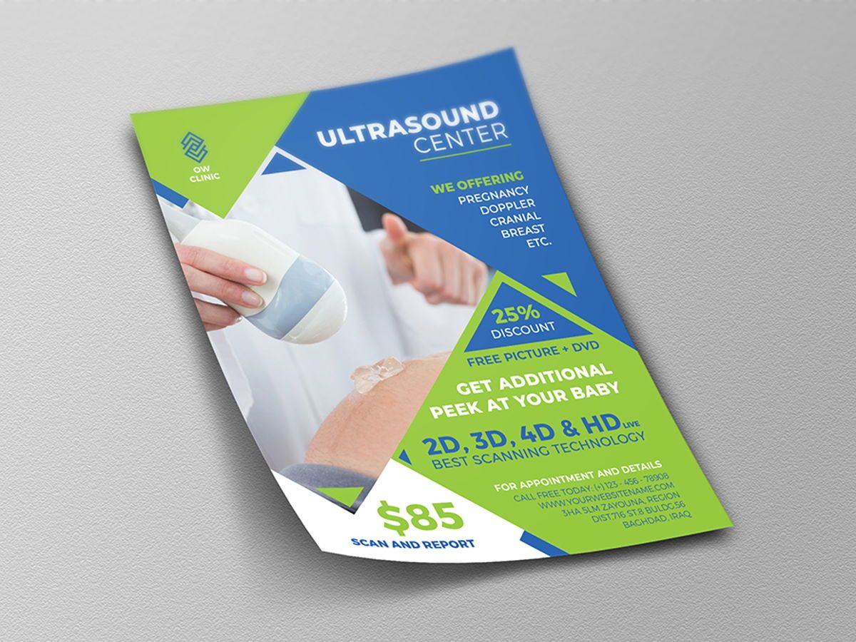 Ultrasound Clinic Flyer Template | Flyer | OWPictures | 70918 ...