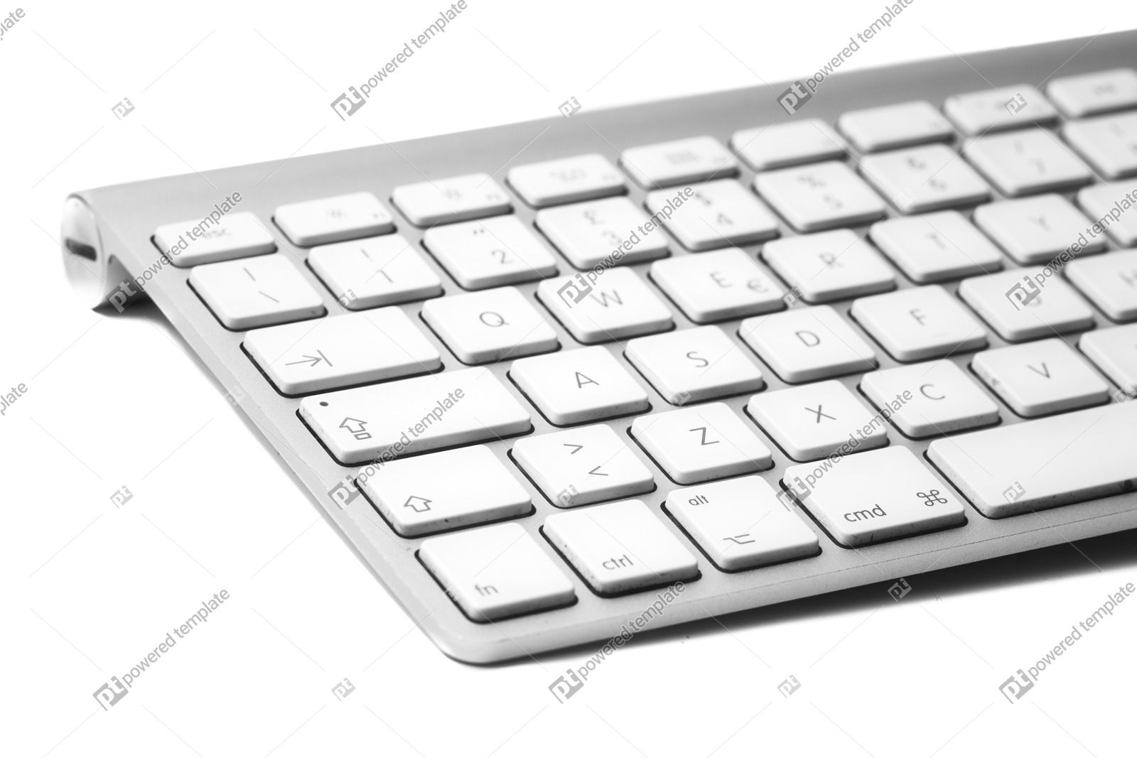 Personal Computer Keyboard on White Background Stock Photo 113742