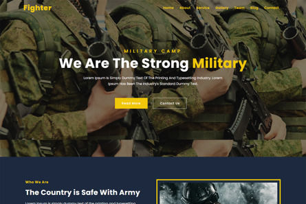 Military Service Army Website Template | Web Template | Themeplaza ...