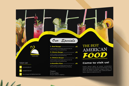 Food Menu Design 2024 Trifold Layout | Brochure | MightyDesign | 116844 ...