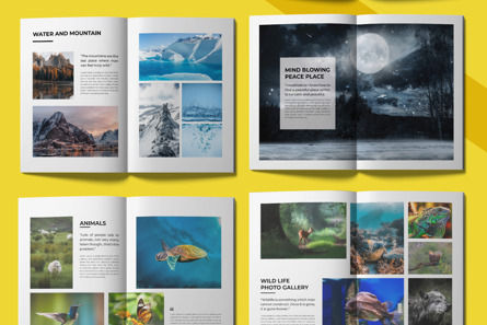 Photo Album Layout with White Accents | Brochure | MightyDesign ...