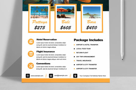 Travel Agency Promotion Flyer Template | Flyer | MightyDesign | 118016 ...