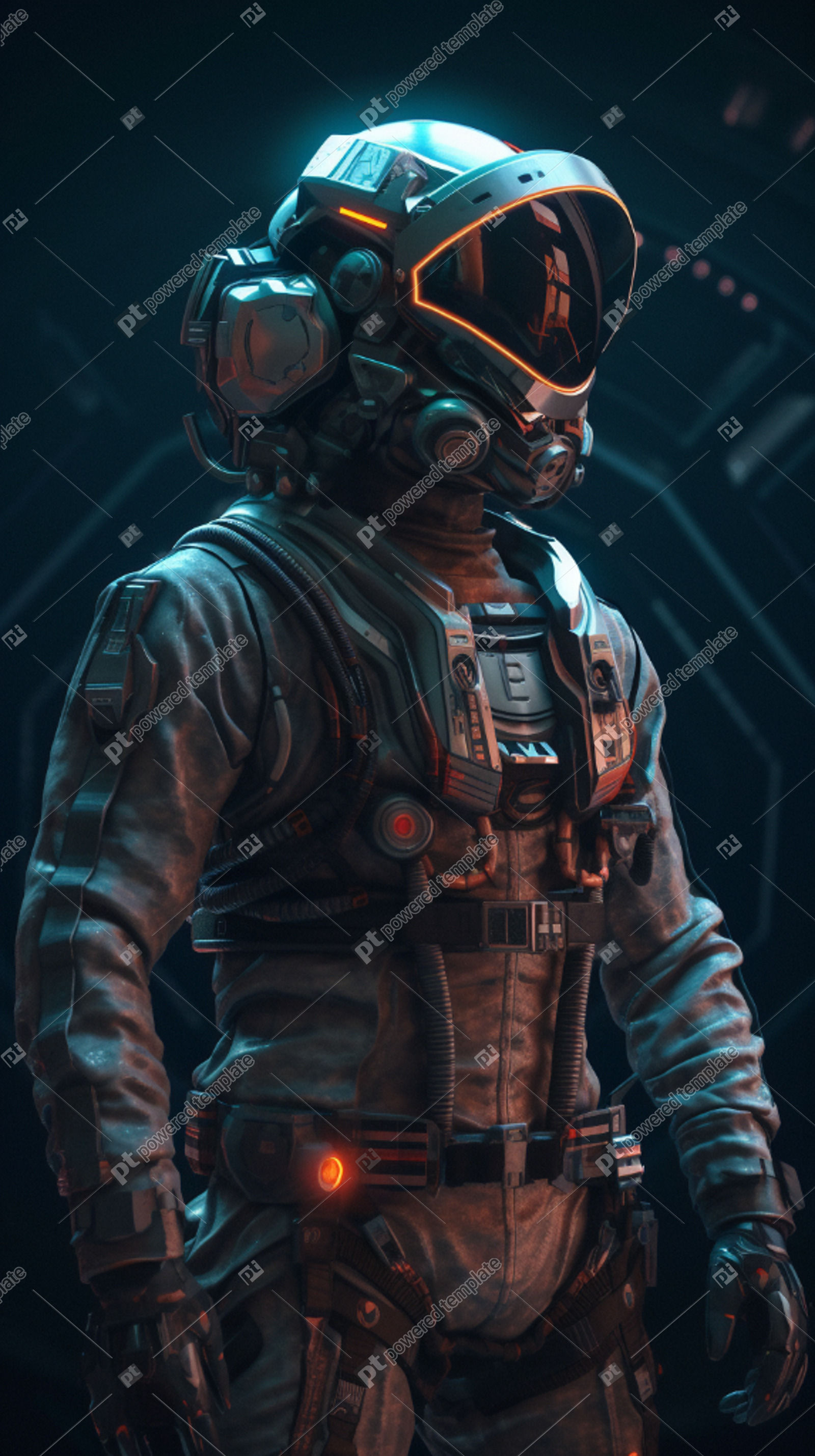 Starfighter Pilot Ready for Epic Cosmic Journey | Gambar AI ...