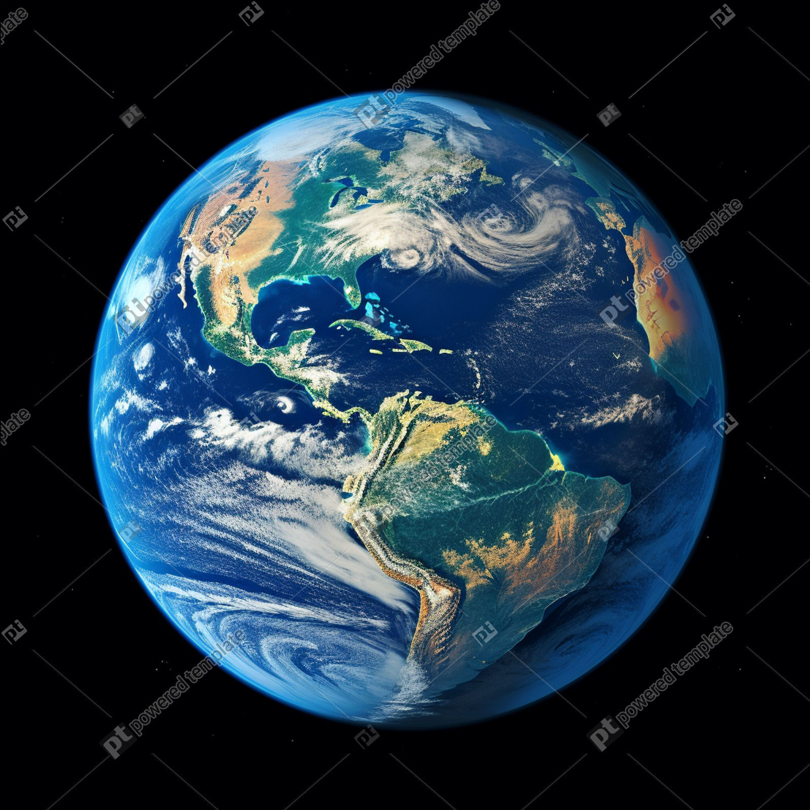Planet Earth from a Distance | Free, AI Image | PoweredTemplate ...